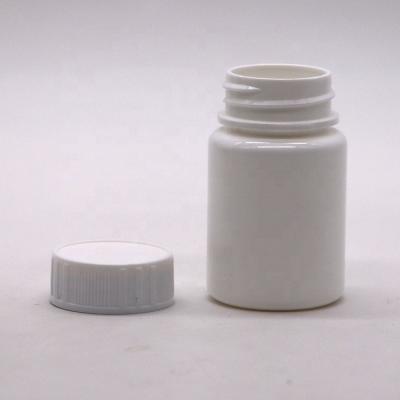 China 40ml Round Shape HDPE Plastic Bottle with Screw Cap and Custom Label Printing Service for sale
