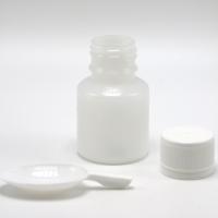 China PE Transparent Plastic Liquid Medicine Measuring Bottle 30mL with Spoon 24mm Neck for sale