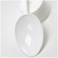 China PE Transparent Plastic Liquid Medicine Measuring Bottle 30mL with Spoon 24mm Neck for sale