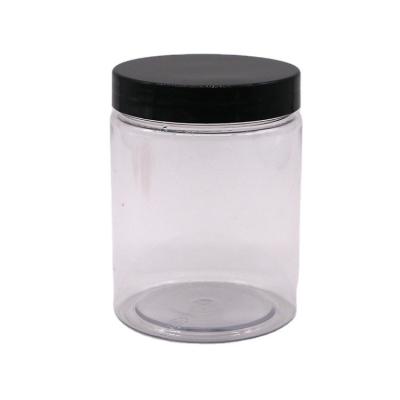 China 300ml PET Wide Mouth Plastic Food Storage Bottle with Aluminium Lid 67mm Neck for sale