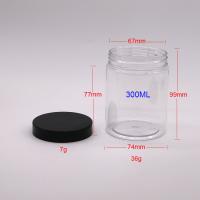 China 300ml PET Wide Mouth Plastic Food Storage Bottle with Aluminium Lid 67mm Neck for sale