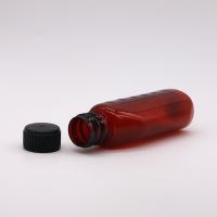 China 120mL Amber PET Pharmacy Bottle 28mm Child Resistant Cap for Maple Syrup for sale