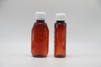 China 120mL Amber PET Pharmacy Bottle 28mm Child Resistant Cap for Maple Syrup for sale