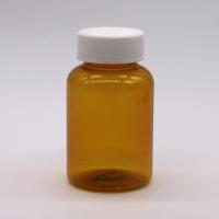 China 180ml PET Amber Plastic Bottle with CRC Screw Cap for Pills Capsules 6oz for sale