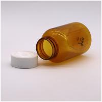 China 180ml PET Amber Plastic Bottle with CRC Screw Cap for Pills Capsules 6oz for sale