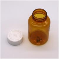 China 180ml PET Amber Plastic Bottle with CRC Screw Cap for Pills Capsules 6oz for sale