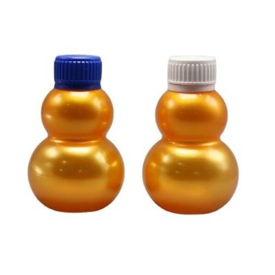 China 120ml PET Gourd Bottle 25mm Neck Customizable Color Screw Cap for Health Products for sale