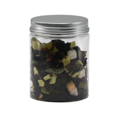China 250ml PET Food Jar with 59mm Screw Cap and Aluminium Lid for Confectionery Packaging for sale