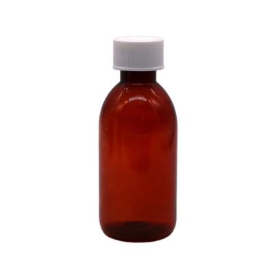 China CRC Cap PET Square Sterile Cough Syrup Oral Liquid Bottle Container 120ML 4OZ for sale