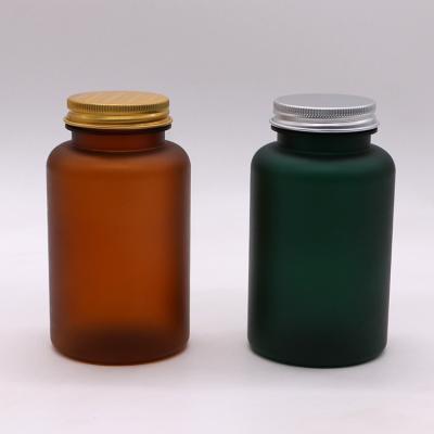 China 250ml PET Medical Plastic Bottle Frosted Finish Child Resistant Cap Custom Color for sale