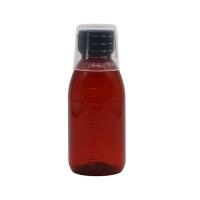 China 120mL Amber Oval PET Prescription Bottle with Child Safety Cap for Maple Syrup for sale