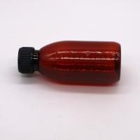 China 120mL Amber Oval PET Prescription Bottle with Child Safety Cap for Maple Syrup for sale