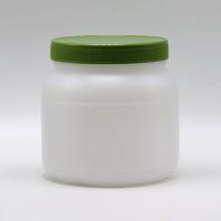 China HDPE 1L 4L Wide Mouth Protein Powder Food Storage Jar with Screw Cap and Aluminum Induction Liner for sale