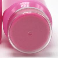 China Customized Size PET Collar 120ml Bright Plastic Medicinal Bottle with Two Layer PS Cap for sale