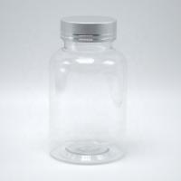 China 175mL PET Plastic Boston Round Medicine Bottle White Transparent Child Resistant Lid 37mm Neck for sale