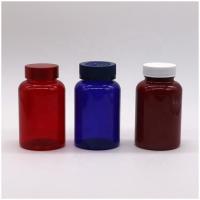 China 175mL PET Plastic Boston Round Medicine Bottle White Transparent Child Resistant Lid 37mm Neck for sale