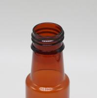 China 70ml PET Amber Maple Cough Syrup Oral Liquid Bottle Container 27mm Neck for sale
