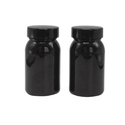 China Food Grade PET Plastic Supplement Bottle 100ml with PP Screw Cap 38mm Neck for sale