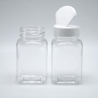 China Custom Color 100ml PET Square Transparent Jar 38mm Neck Diameter for Pharmaceutical Packaging for sale