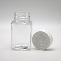 China Custom Color 100ml PET Square Transparent Jar 38mm Neck Diameter for Pharmaceutical Packaging for sale