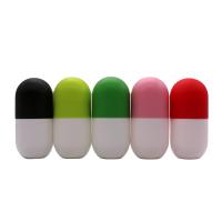 China 250ml 8oz HDPE Two Layer PET Capsule Shape Screw Cap Medicine Bottle OEM ODM for sale