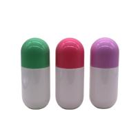 China 250ml 8oz HDPE Two Layer PET Capsule Shape Screw Cap Medicine Bottle OEM ODM for sale
