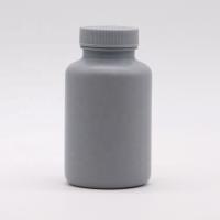 China Matte 200ml HDPE Silver Gray Plastic Bottle 38mm Neck for Solid Medicine Packaging for sale