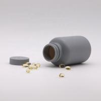 China Matte 200ml HDPE Silver Gray Plastic Bottle 38mm Neck for Solid Medicine Packaging for sale