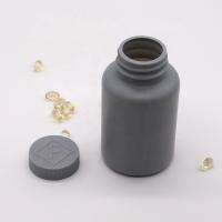 China Matte 200ml HDPE Silver Gray Plastic Bottle 38mm Neck for Solid Medicine Packaging for sale