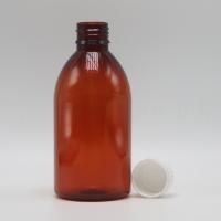 China 250ml Amber PET Liquid Medicine Bottle with 28mm Lid Scaled Container for sale