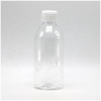 China 250ml Amber PET Liquid Medicine Bottle with 28mm Lid Scaled Container for sale