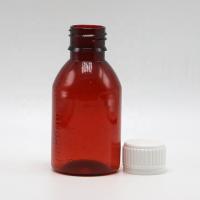China Customized Logo Pharmaceutical Grade 100ml PET Cough Syrup Bottle with Screw Cap for sale