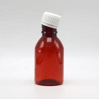 China Customized Logo Pharmaceutical Grade 100ml PET Cough Syrup Bottle with Screw Cap for sale