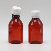 China Customized Logo Pharmaceutical Grade 100ml PET Cough Syrup Bottle with Screw Cap for sale