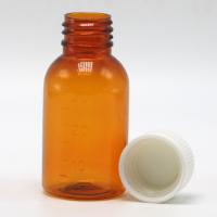 China 30ml PET Amber Plastic Syrup Liquid Bottle with Screw Cap for Tobacco Oil for sale