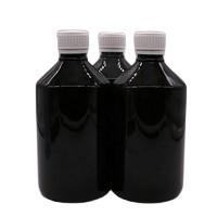 China 500mL/16.9oz PET Plastic Syrup Bottle Liquid Supplement Medicine Container with Lids for sale