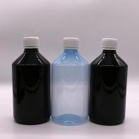 China 500mL/16.9oz PET Plastic Syrup Bottle Liquid Supplement Medicine Container with Lids for sale