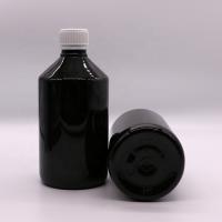 China 500mL/16.9oz PET Plastic Syrup Bottle Liquid Supplement Medicine Container with Lids for sale