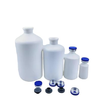 China Round Shape PE Plastic Veterinary Vaccine Bottle 30ml 100ml 250ml for Vaccine Storage for sale