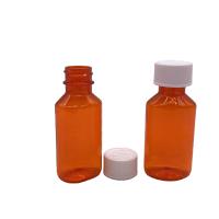 China 60ml PET Plastic Medicine Liquid Bottle with Child Resistant Cap 24mm Neck for sale