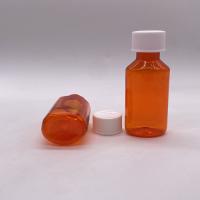 China 60ml PET Plastic Medicine Liquid Bottle with Child Resistant Cap 24mm Neck for sale