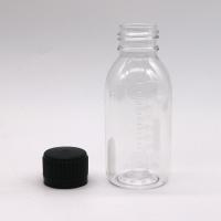China SCREW CAP PET Scaled Bottle for 100ML/60ML Syrup Base Material PET Tamper Evident Caps for sale