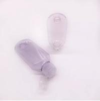China Clear 50mL PET Hand Wash Container Portable Refillable Empty Travel Squeeze Bottle with Hook for sale
