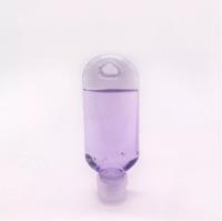 China Clear 50mL PET Hand Wash Container Portable Refillable Empty Travel Squeeze Bottle with Hook for sale
