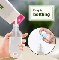 China Clear 50mL PET Hand Wash Container Portable Refillable Empty Travel Squeeze Bottle with Hook for sale