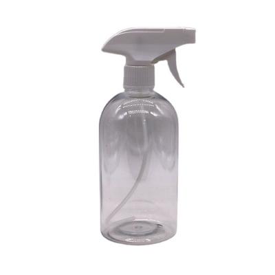 China 600mL PET Spray Bottle Boston Round Plastic 28mm Neck Custom Color Pump Trigger Bottle for sale