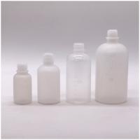 China Medicine 100ml PET Liquid Empty Plastic Bottle with Scale and Customizable Color for sale