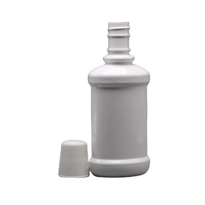 China White PET Plastic Mouthwash Bottle 250mL 28mm Neck Long Neck Design for sale