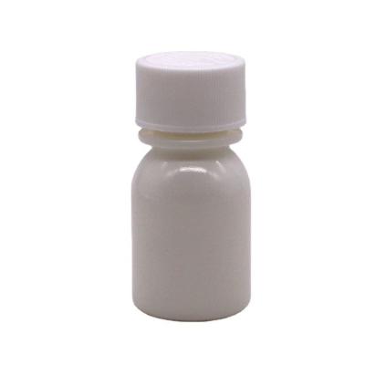China 30ml PE White Oral Liquid Medicine Bottle with Child Resistant CRC Cap 23mm Neck for sale