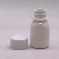 China 30ml PE White Oral Liquid Medicine Bottle with Child Resistant CRC Cap 23mm Neck for sale